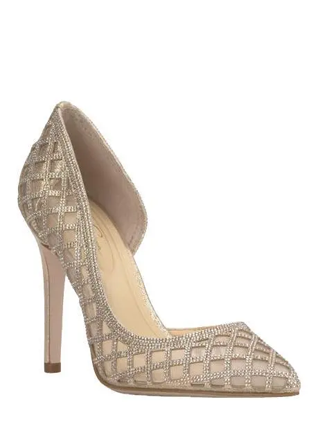 Jessica Simpson Prizma D'orsay Pumps - Champagne Rhinestone