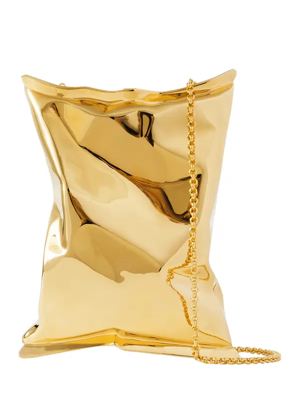 ANYA HINDMARCH Crisp Packet Clutch - Gold