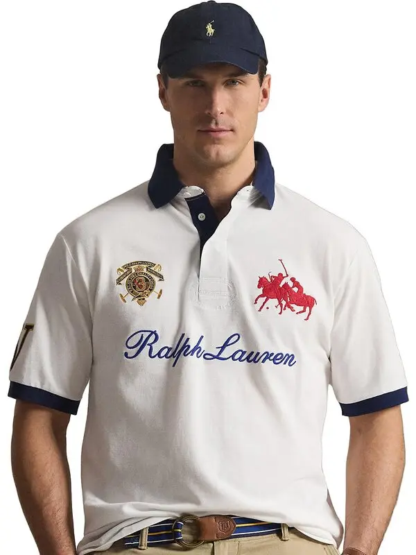 Ralph Lauren Crest Mesh Polo Shirt - White