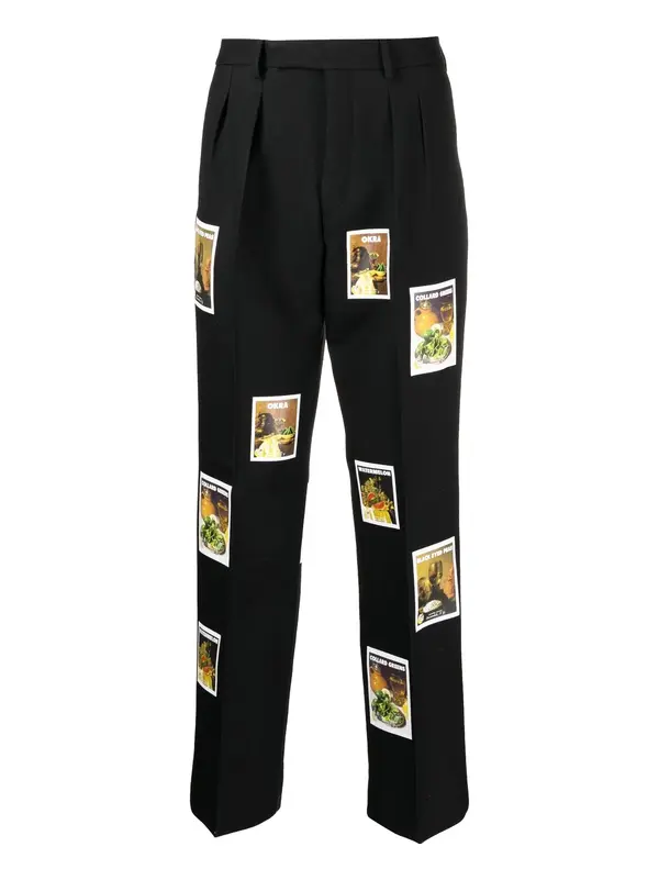 DENIM TEARS Polaroid Print Trousers - Black