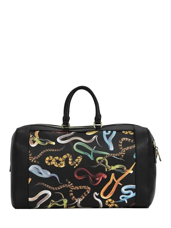 SELETTI Graphic Print Holdall - Black