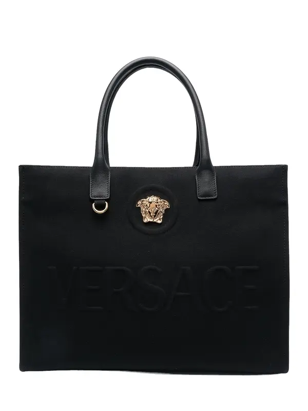 Versace La Medusa Large Tote Bag - Black