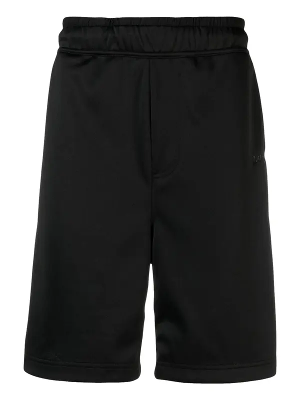 LANVIN Logo-embroidered Track Shorts - Black