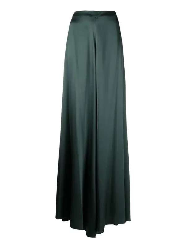Voz Silk Palazzo Pants - Green