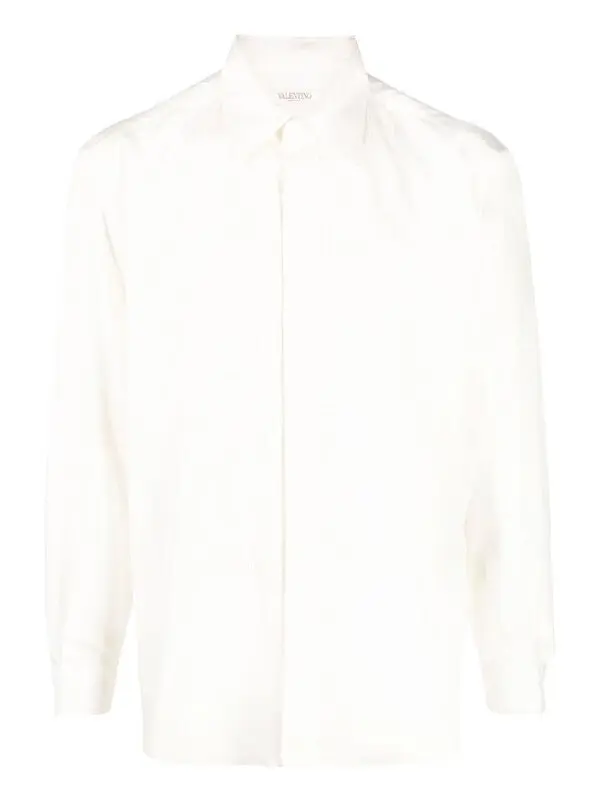 Valentino Garavani Long-sleeve Button-fastening Shirt - White
