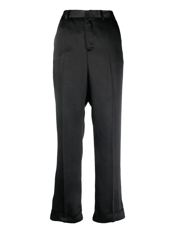 Philipp Plein High Waisted Tailored Trousers - Black