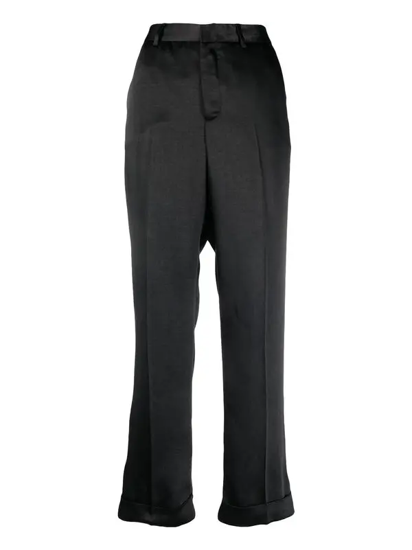 Philipp Plein High Waisted Tailored Trousers - Black