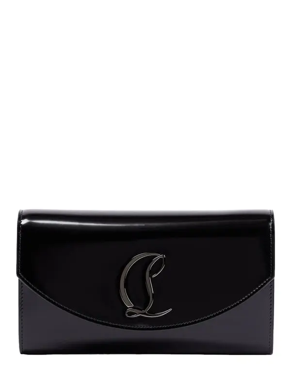 CHRISTIAN LOUBOUTIN Loubi54 Leather Wallet On Chain - Black
