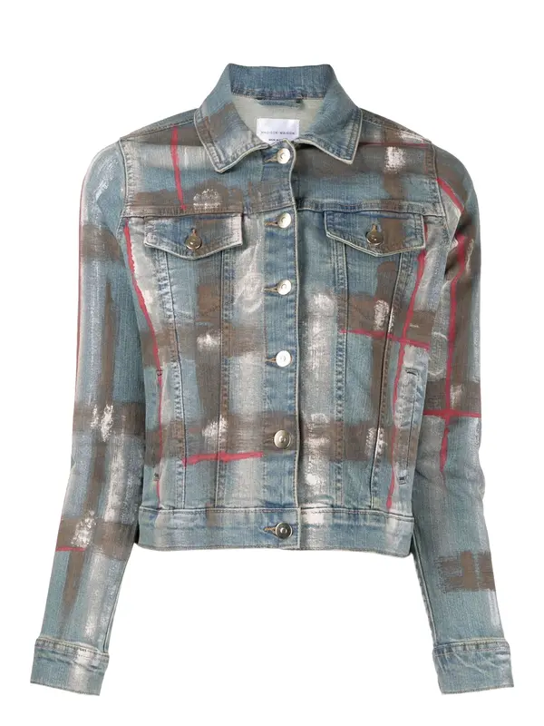 MADISON.MAISON Paint Splatter-print Denim Jacket - Blue