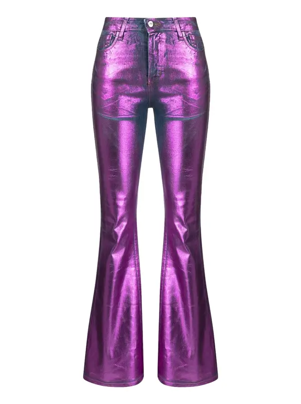 MADISON.MAISON Metallic-effect Laminated Jeans - Pink