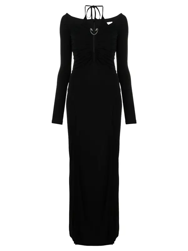DION LEE Mobious Slit Gown - Black