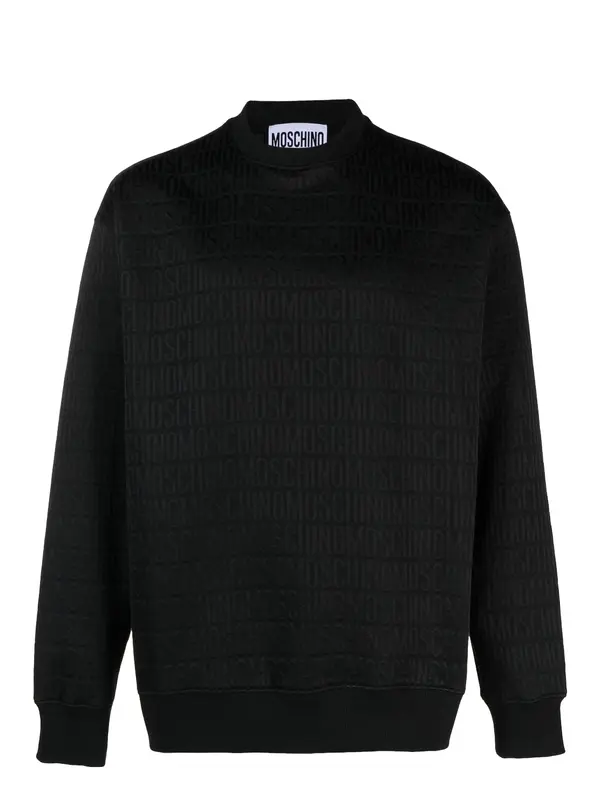 Moschino Jacquard Logo Jumper - Black