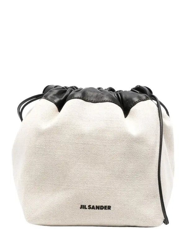 JIL SANDER Logo-print Bucket Bag - Neutrals