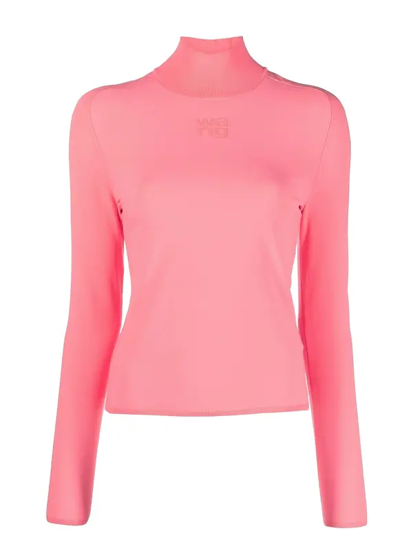 Alexander Wang Embossed-logo Jumper - Pink