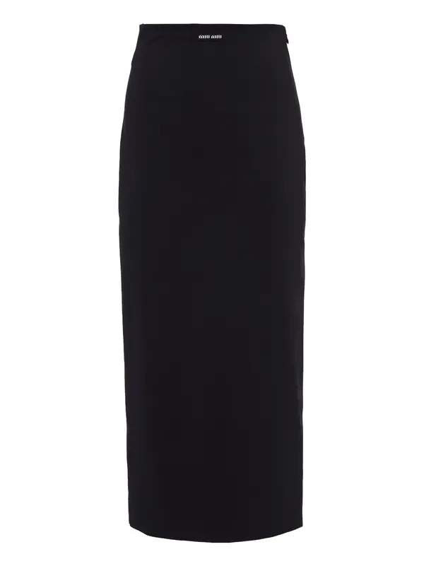 Miu Miu High-waist Midi Skirt - Black