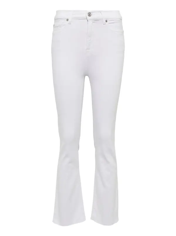 7 For All Mankind High-rise Flared Jeans - White