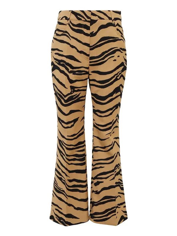 Stella McCartney Tiger-print Flared Pants - Multicoloured