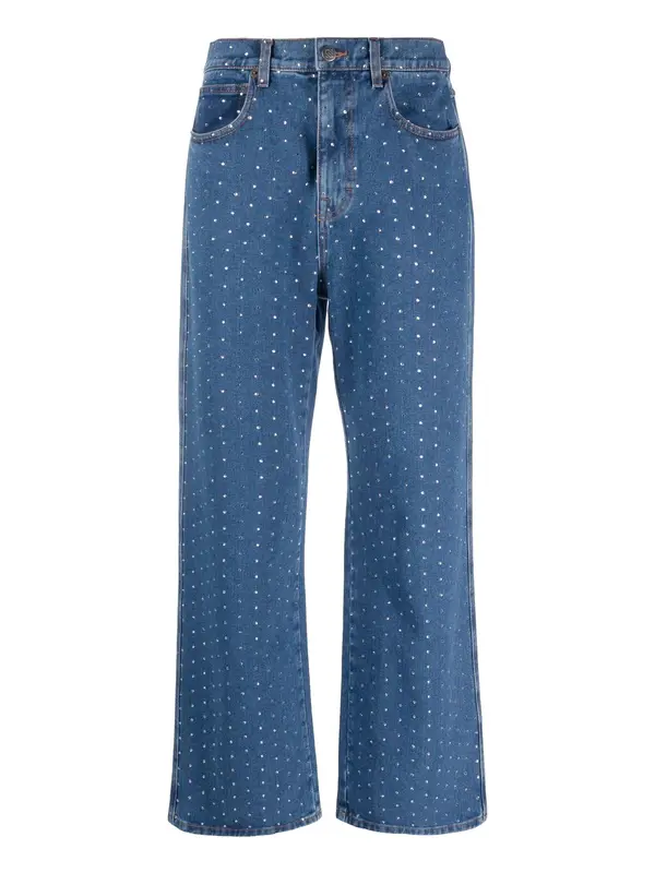 Giuseppe Di Morabito Crystal-embellished Straight Leg Jeans - Blue