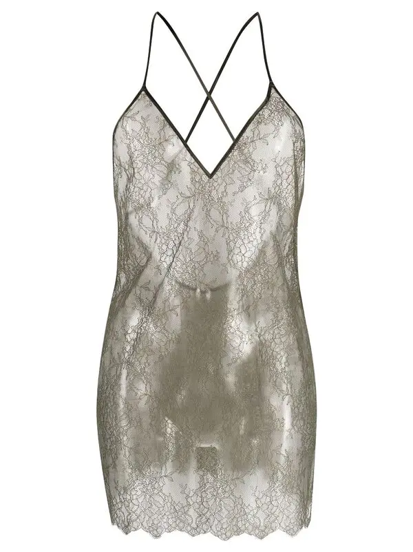 MAISON CLOSE Lace Dress - Green