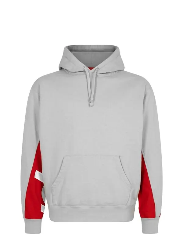 Supreme Cropped Paneled Hoodie - Grey