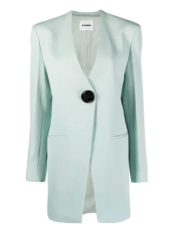 JIL SANDER Single-button Wool Blazer - Green