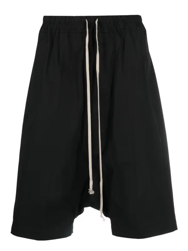 Rick Owens Drop-crotch Bermuda Shorts - Black