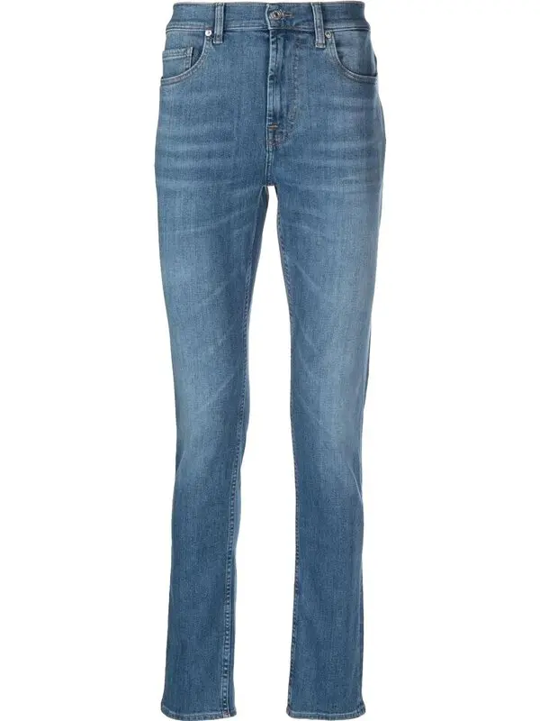 7 For All Mankind Slim Cut Denim Jeans - Blue