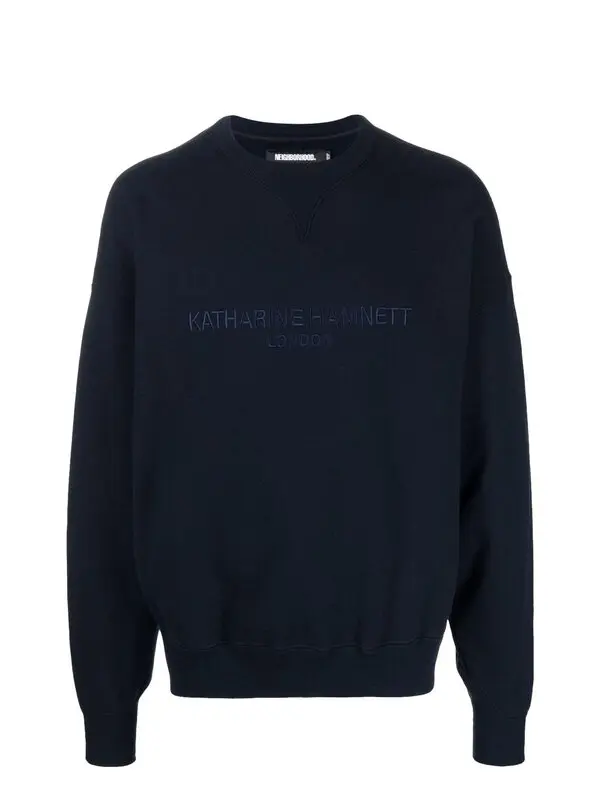 NEIGHBORHOOD Embroidered-logo Cotton Sweatshirt - Blue