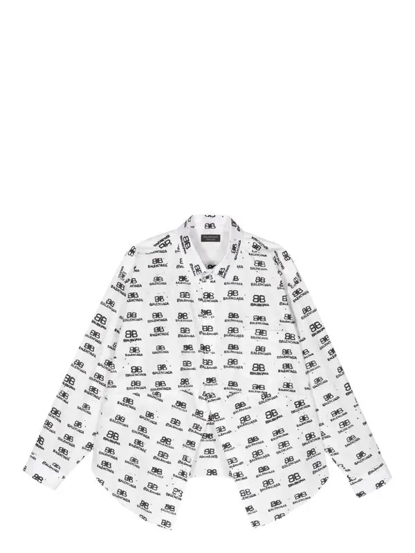 Balenciaga Logo-print Shirt - White