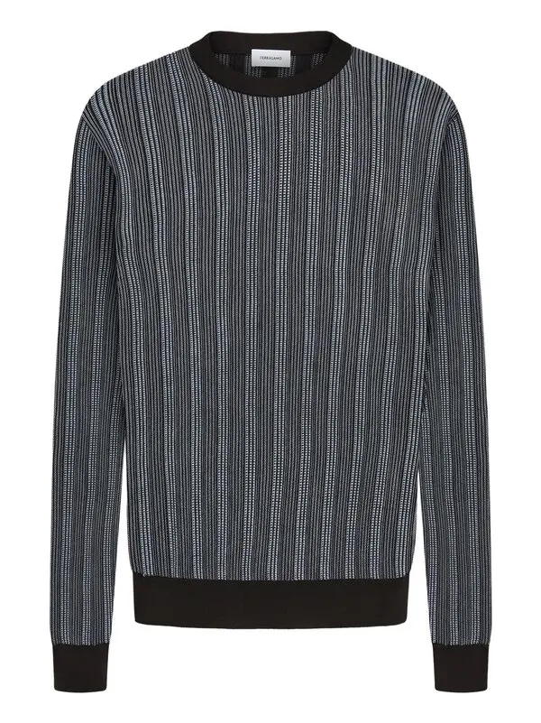 FERRAGAMO Crew Neck Sweater - Brown