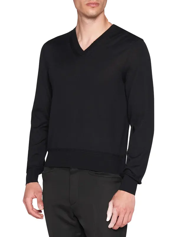 TOM FORD Cashmere V-neck Sweater - Sky Blue-