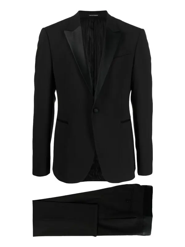 Emporio Armani Single-breasted Suit - Black
