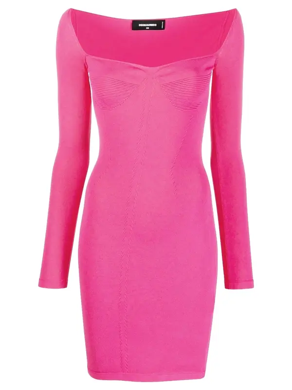 Dsquared2 Long-sleeved Mini Dress - Pink