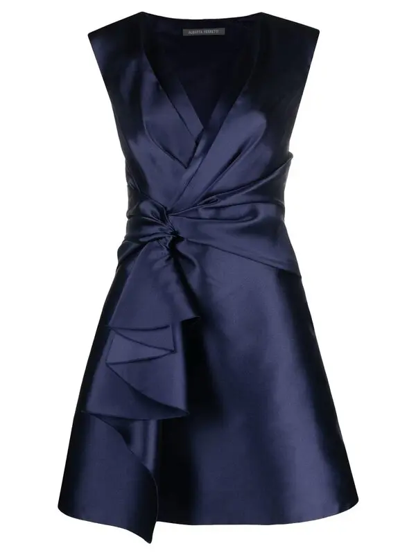 Alberta Ferretti Sleeveless A-line Dress - Blue