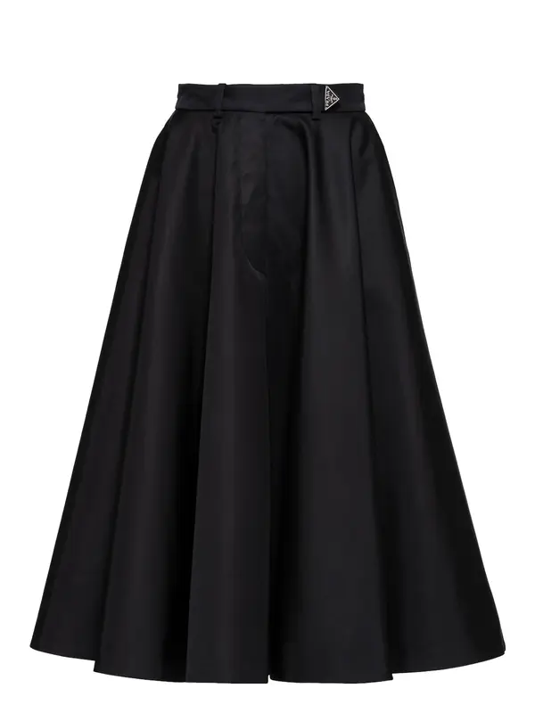 Prada Pleated Midi Skirt - Black