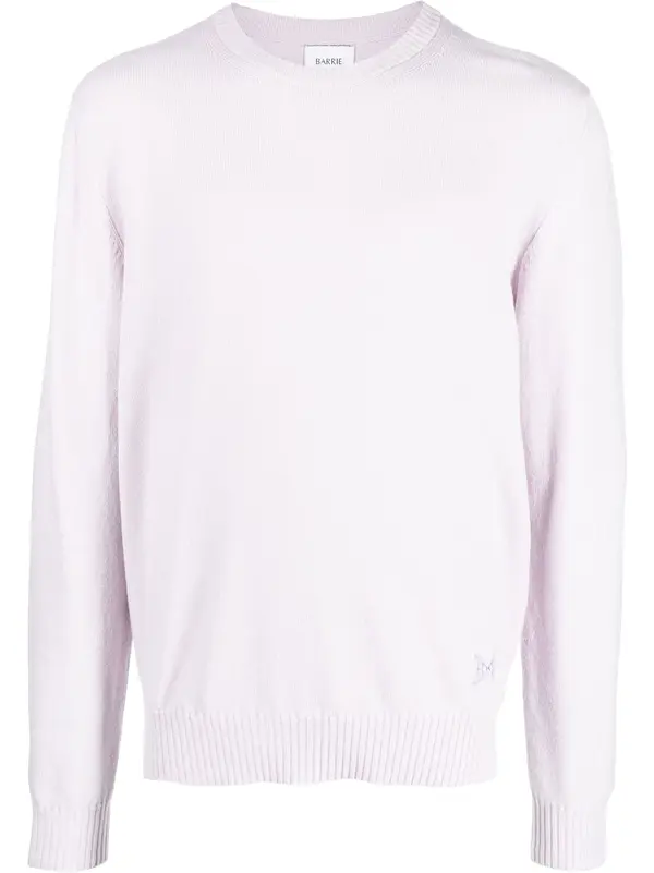 BARRIE B Label Cashmere Jumper By - Purple