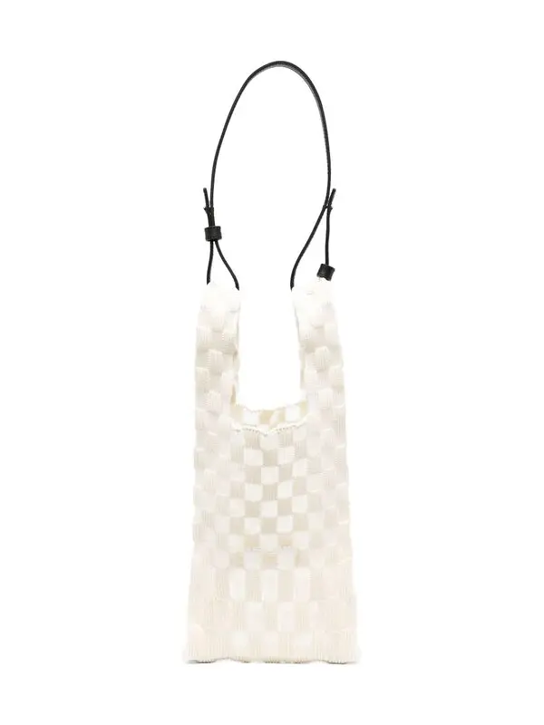 LASTFRAME Interwoven Sheer Tote Bag - White