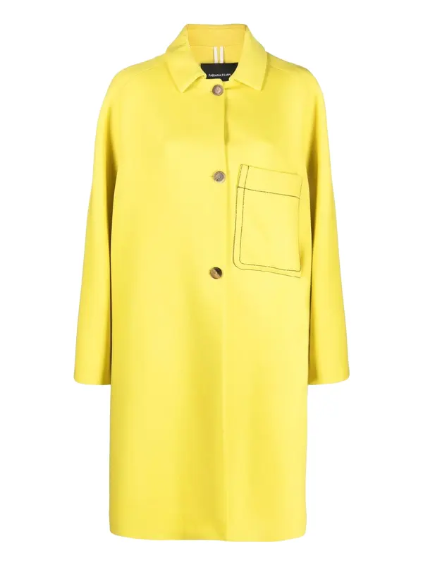 Fabiana Filippi Single-breasted Coat - Yellow