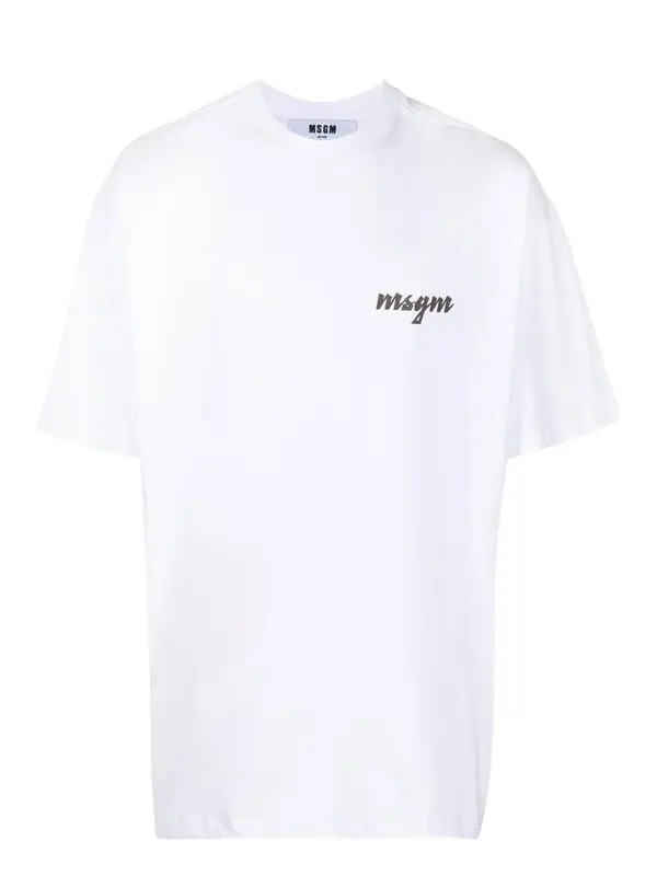 MSGM Logo-print T-shirt - White