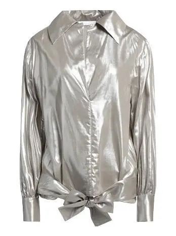 Fabiana Filippi Metallic Viscose Top - Grey