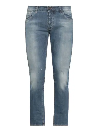 ENTRE AMIS Cotton Blend Straight-leg Jeans - Blue