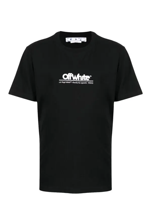 Off-White Logo-embroidered T-shirt - Black
