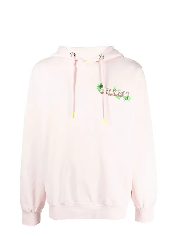 BARROW Graphic-print Pullover Hoodie - Pink