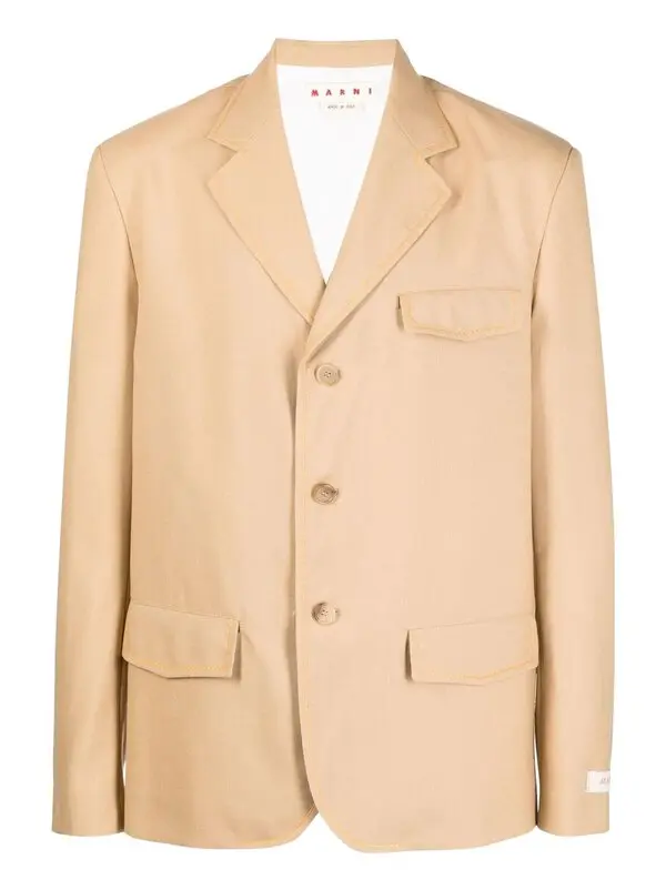 Marni Single-breasted Blazer - Brown