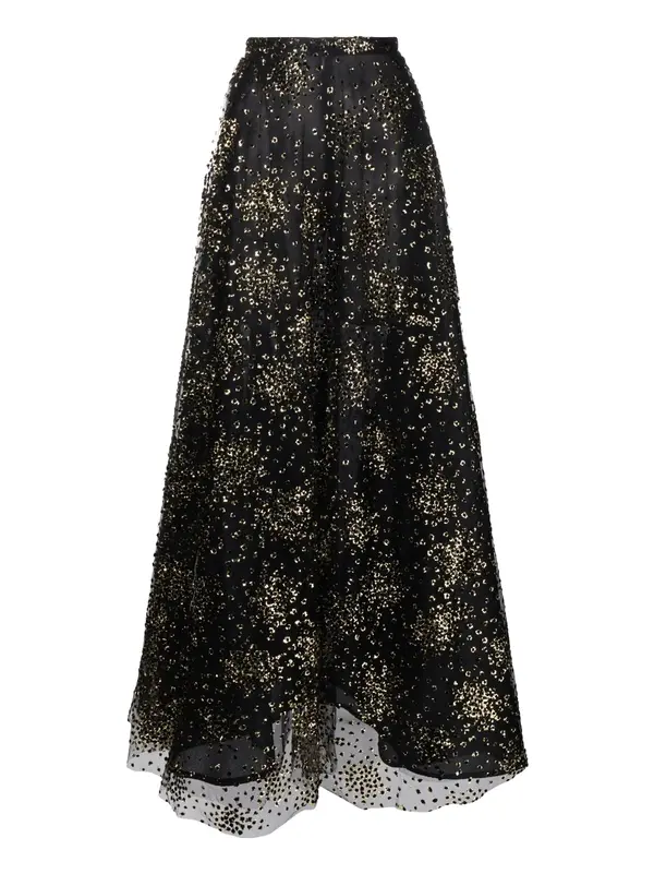 BAMBAH Sequin-embellished Maxi Skirt - Black