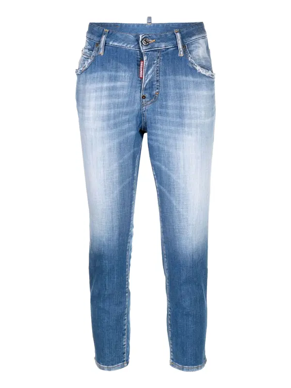 Dsquared2 Jennifer Low-rise Cropped Jeans - Blue