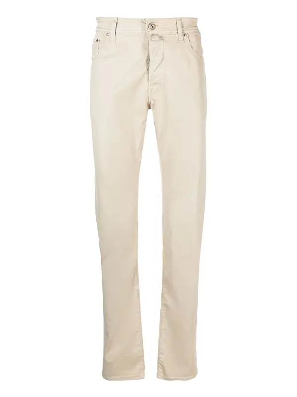Jacob Cohen Straight-leg Mid-rise Jeans - Neutrals