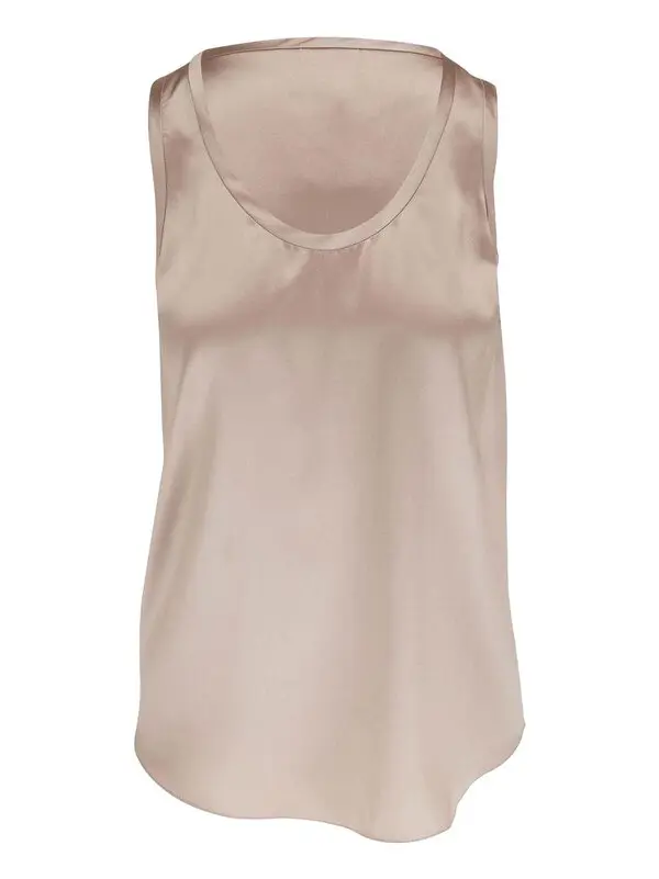Brunello Cucinelli Scoop-neck Silk Vest - Pink