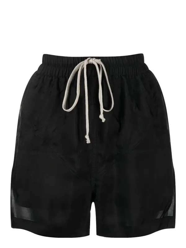 Rick Owens Drawstring Satin Shorts - Black