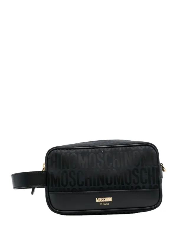 Moschino Fantasia Logo-print Makeup Bag - Black